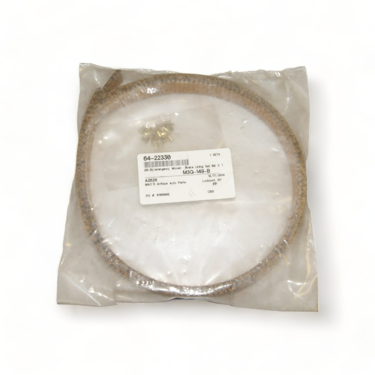 Model A Emergency Woven Brake Lining - Vintage Motors